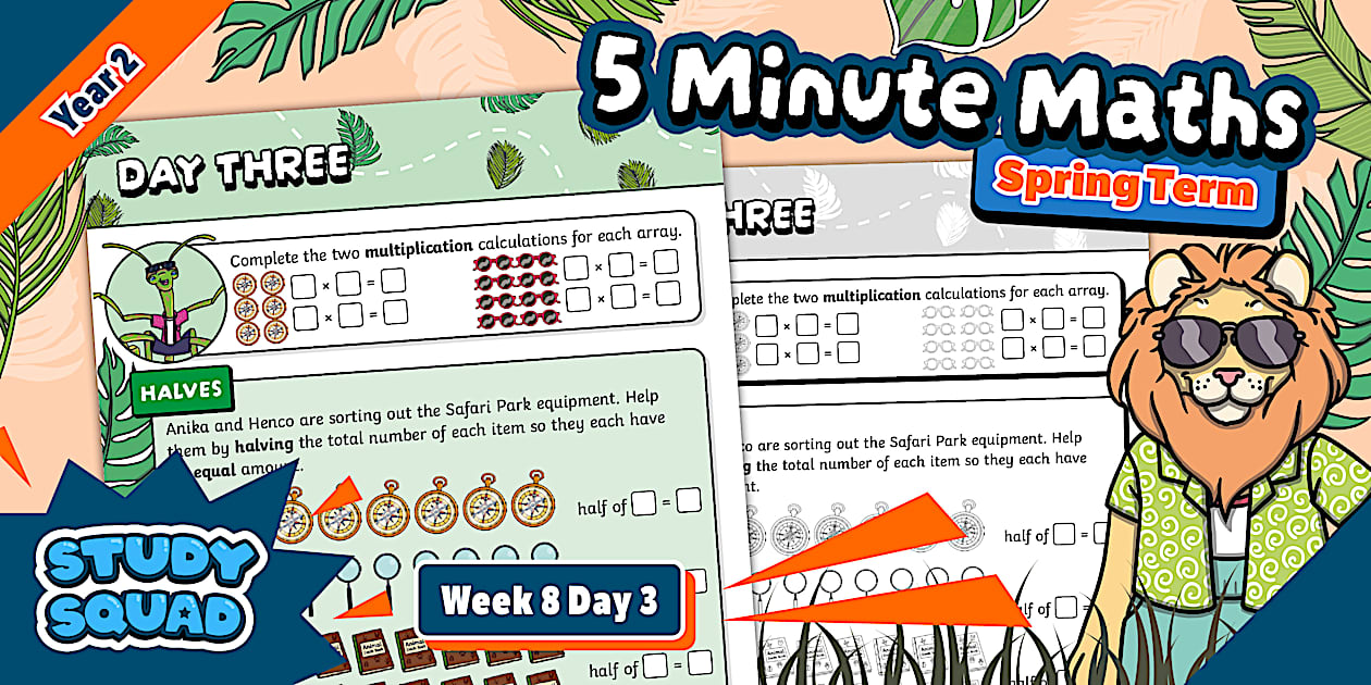 👉 Study Squad 5 Minute Maths - Year 2 Spring - Week 8 Day 3