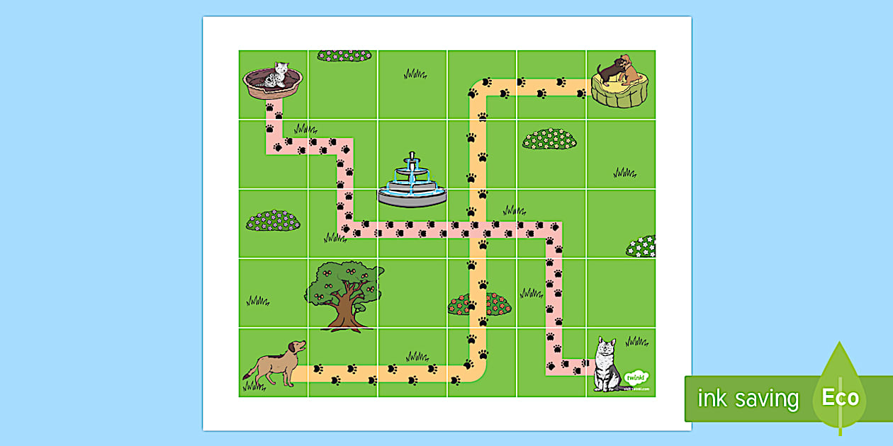 Puppies and Kittens Mat (Compatible with Bee-Bot) - Twinkl