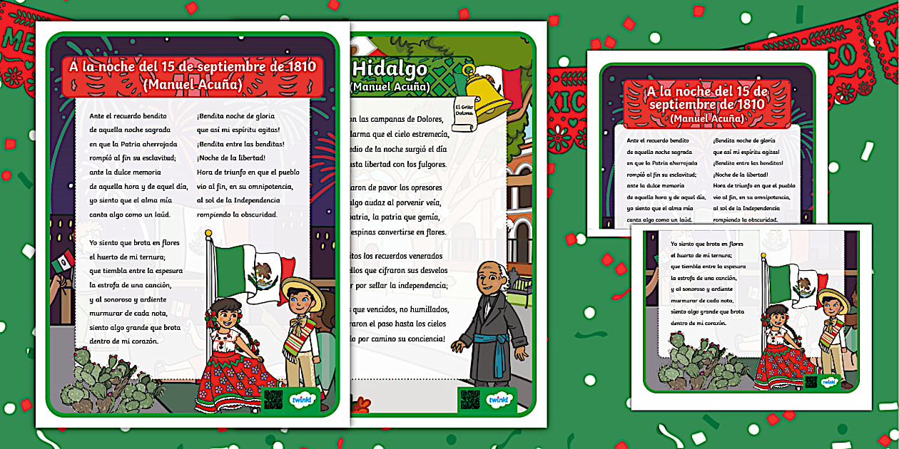 Poemas de la Independencia de México para niños - Twinkl