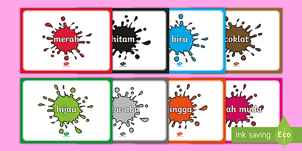 SA Colours Display Posters Indonesian (teacher made)