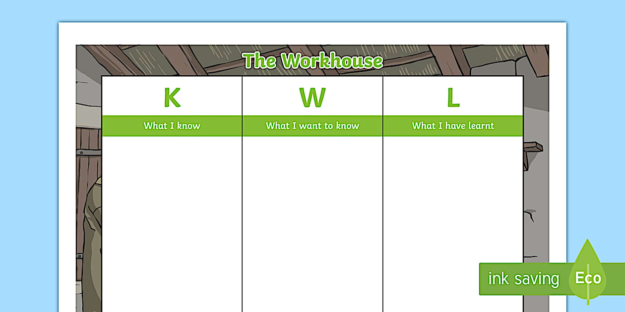 The Workhouse KWL Grid to Support Teaching on Under the Hawthorn Tree