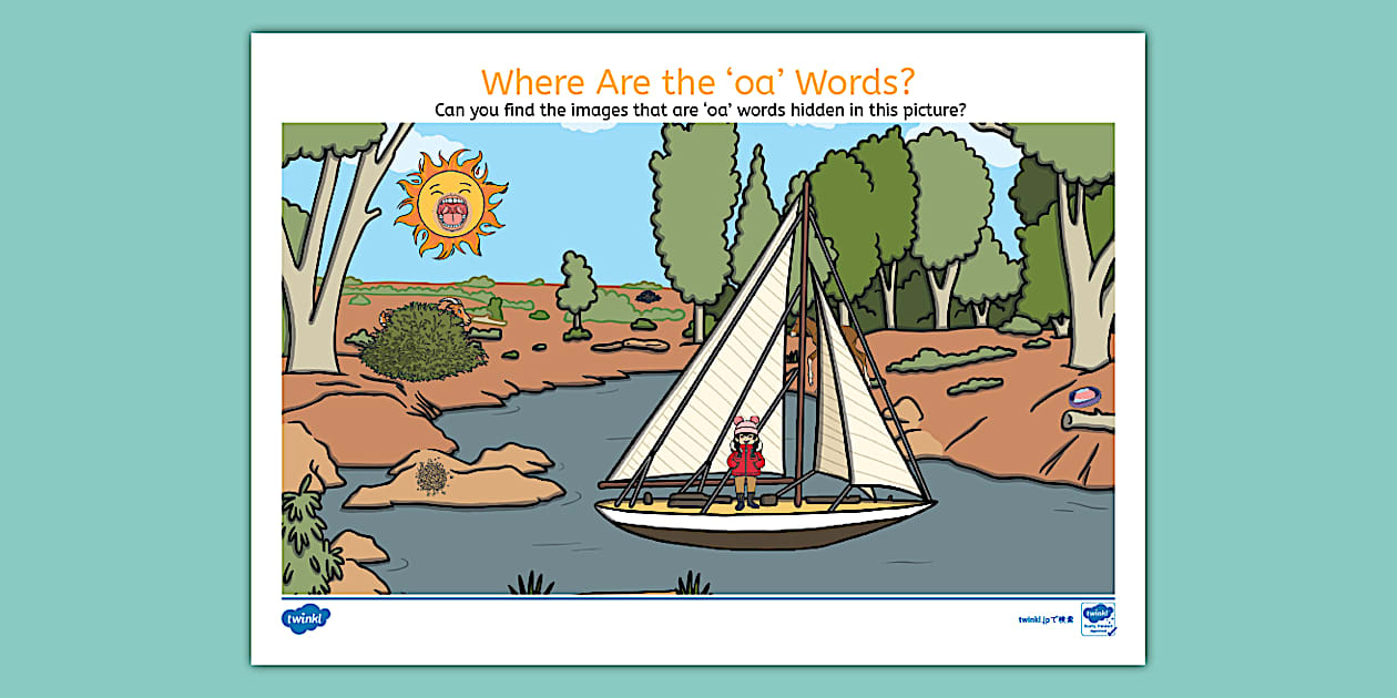 Where Are the 'oa' Words? I Spy Worksheet