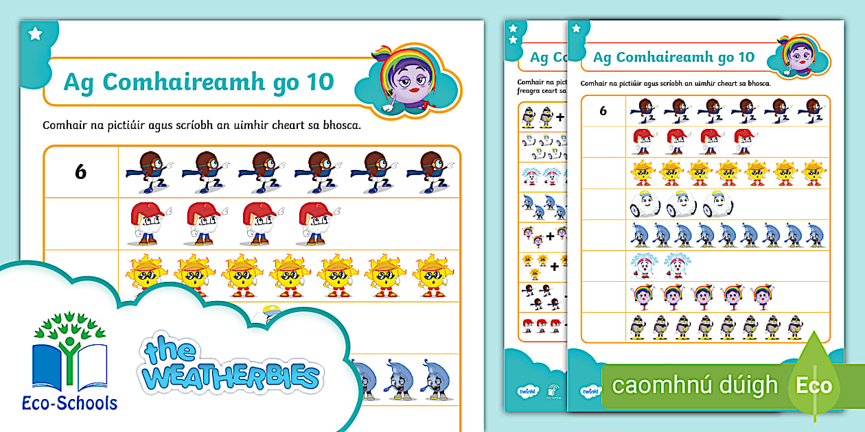 Ag Comhaireamh go 10 leis na Weatherbies - Twinkl