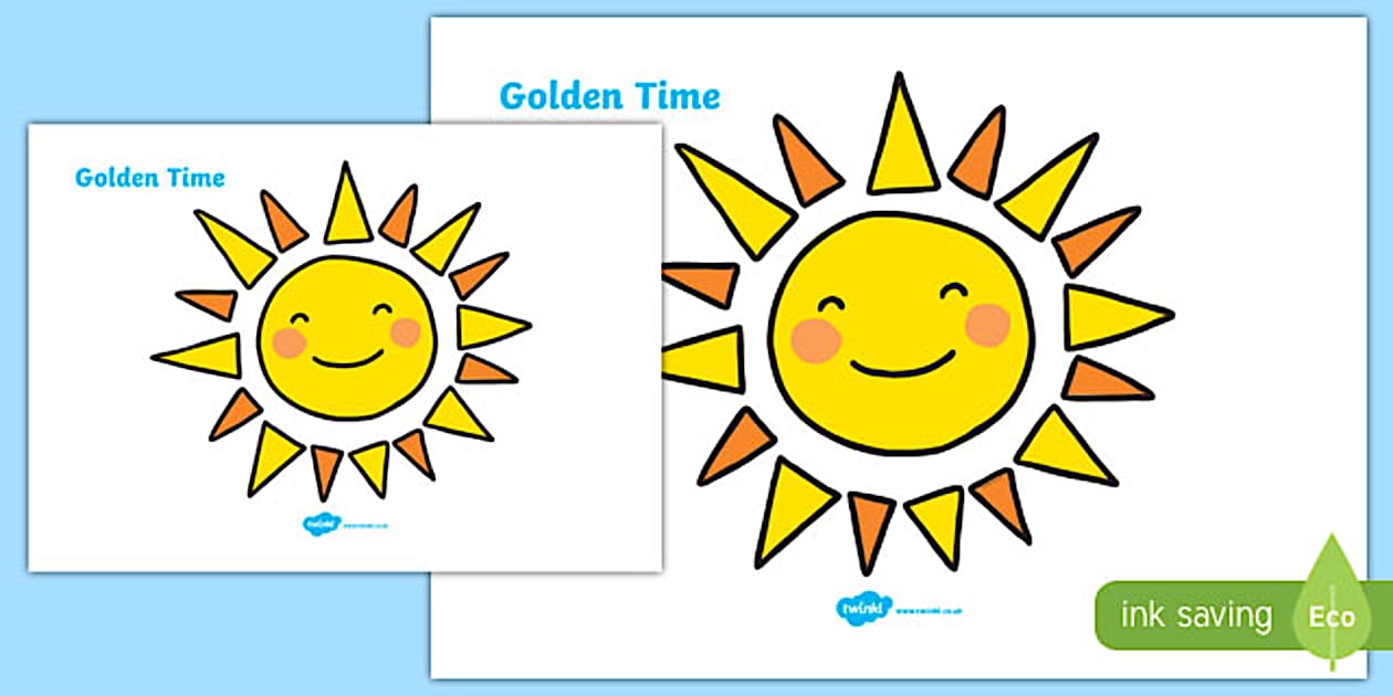👉 Golden Time Giant Display Sun (teacher made) - Twinkl