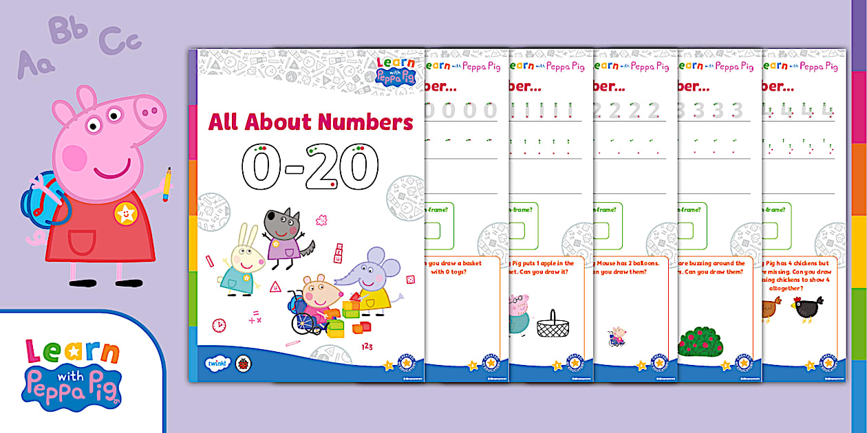 FREE! - 👉 Peppa Pig: Numbers to 20 Activity Booklet