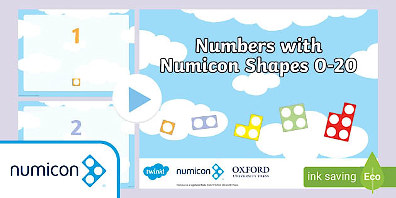Numbers with Numicon Shapes 0-20 PowerPoint - Twinkl