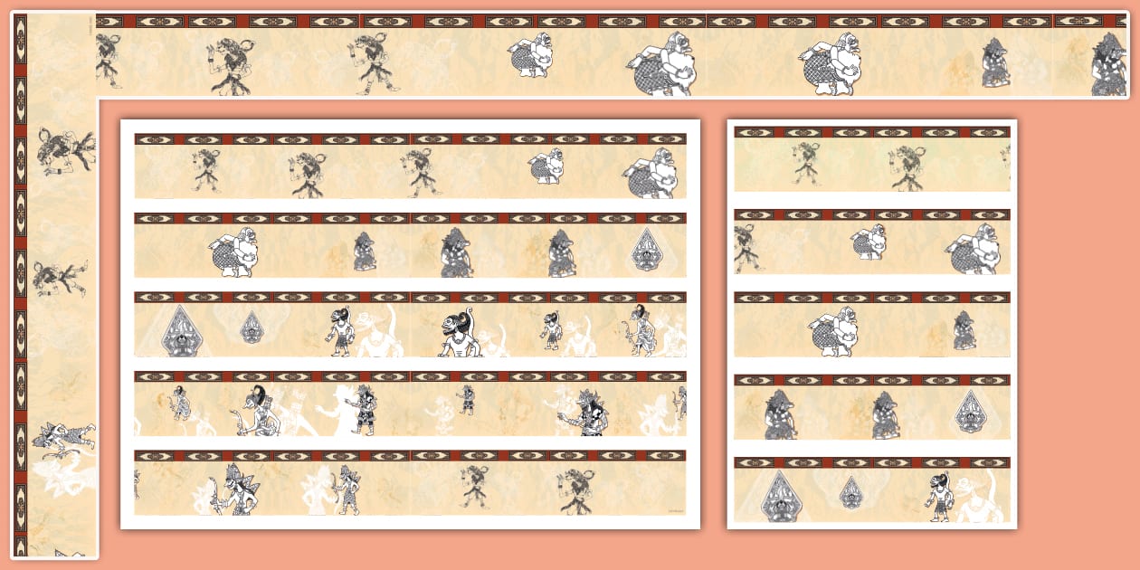 Hiasan Bingkai atau Border Kelas Edisi Wayang (teacher made)