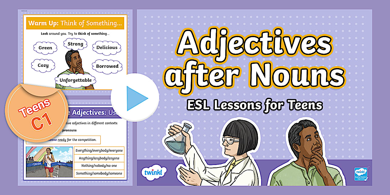 ESL Adjectives after Nouns PPT Lesson (Teacher-Made)