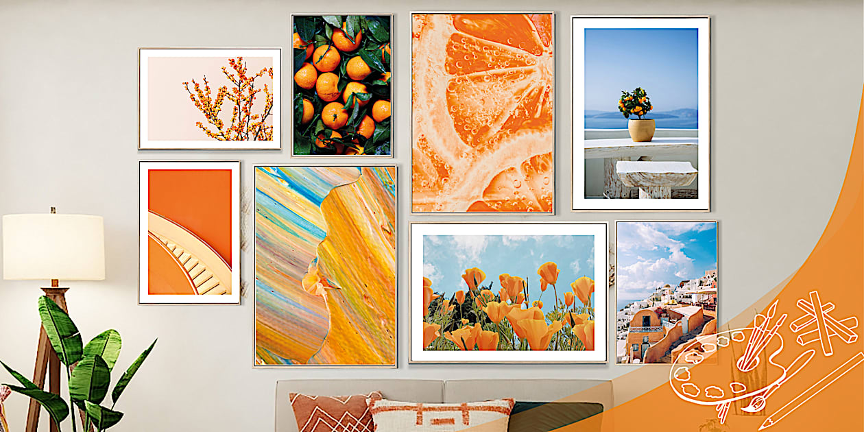 Orange Citrus Wall Art Gallery Collection Posters Pack