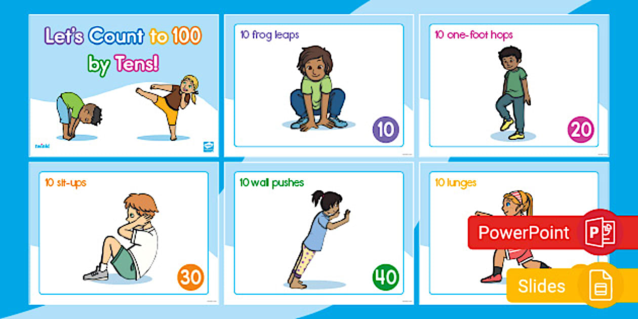 100th Day of School Gross Motor Skills PowerPoint | Twinkl