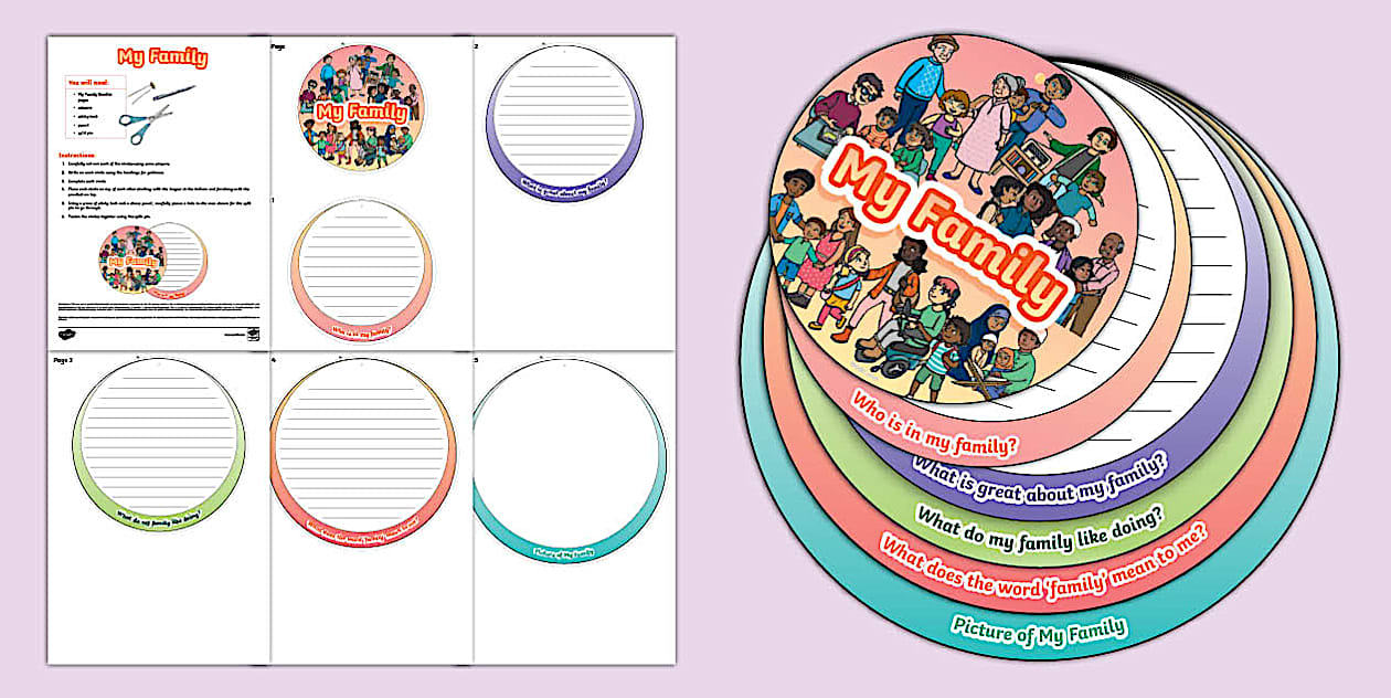 My Family Circles Booklet - Twinkl Craft