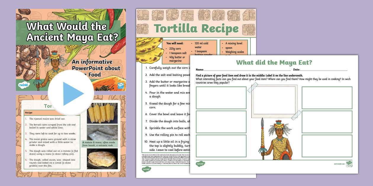Maya Civilization Food Lesson Teaching Pack PowerPoint