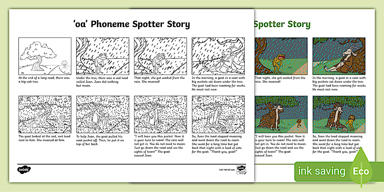 Editable oa Phoneme Spotter Story (teacher made) - Twinkl