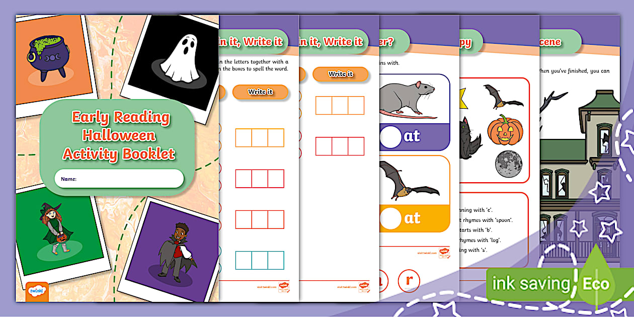 Early Reading Halloween Activity Booklet