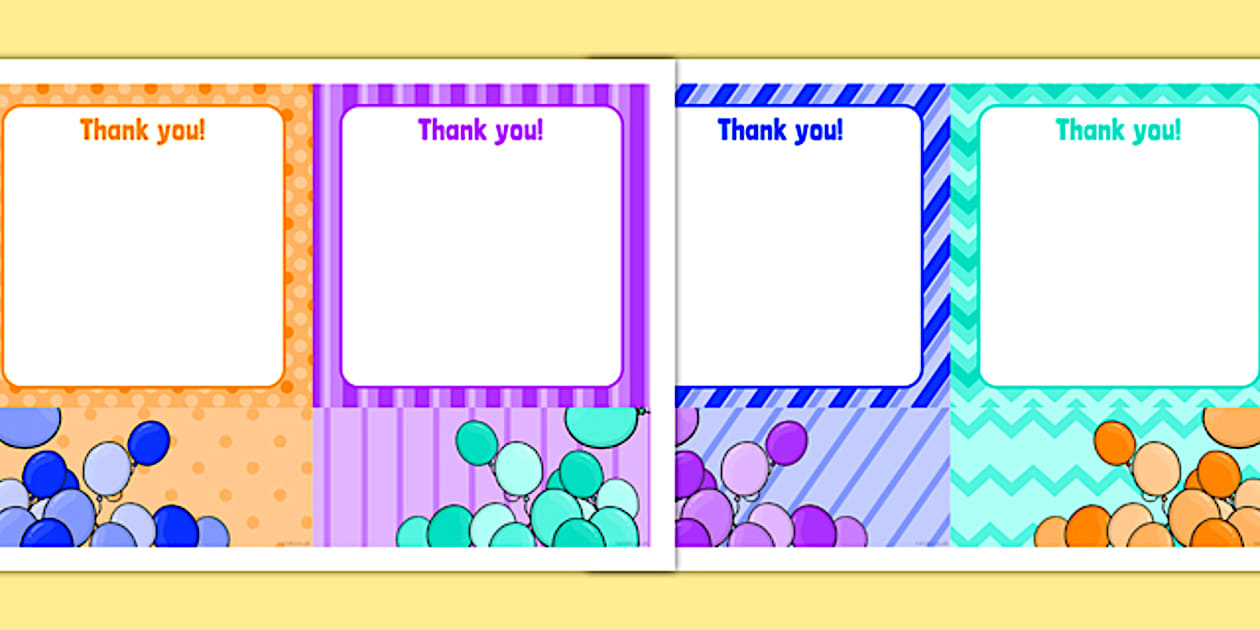 6th Birthday Party Thank You Notes (teacher made) - Twinkl
