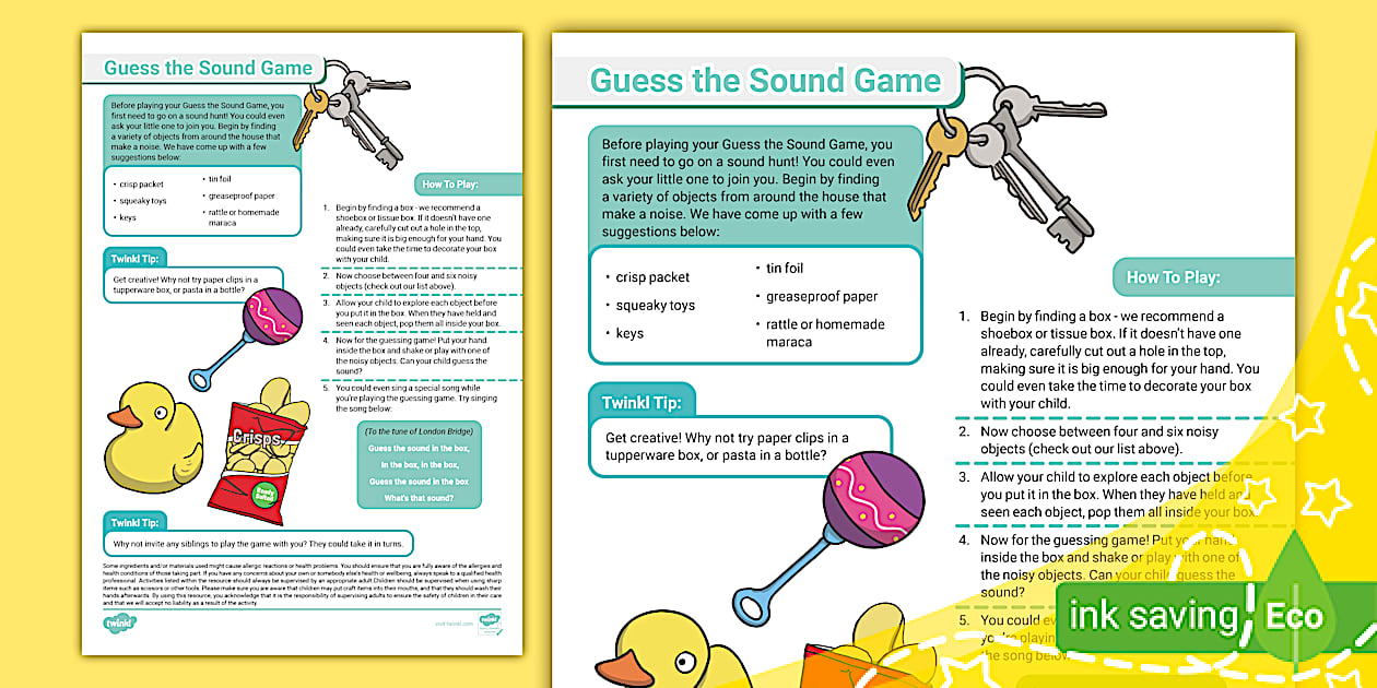 Guess the Sound Game (teacher made) - Twinkl