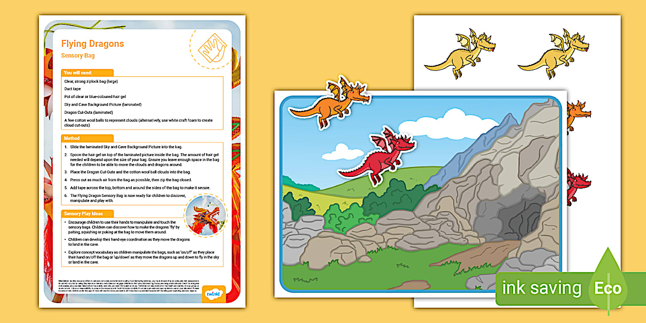Flying Dragons Sensory Bag | Twinkl (teacher made) - Twinkl