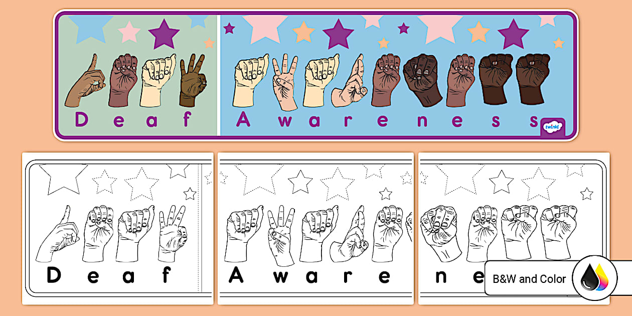 Printable Deaf Awareness Banner for ASL Day | Twinkl USA