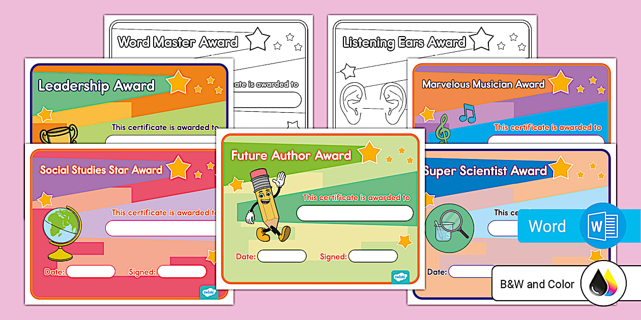 Editable End of the Year Certificates (Teacher-Made)