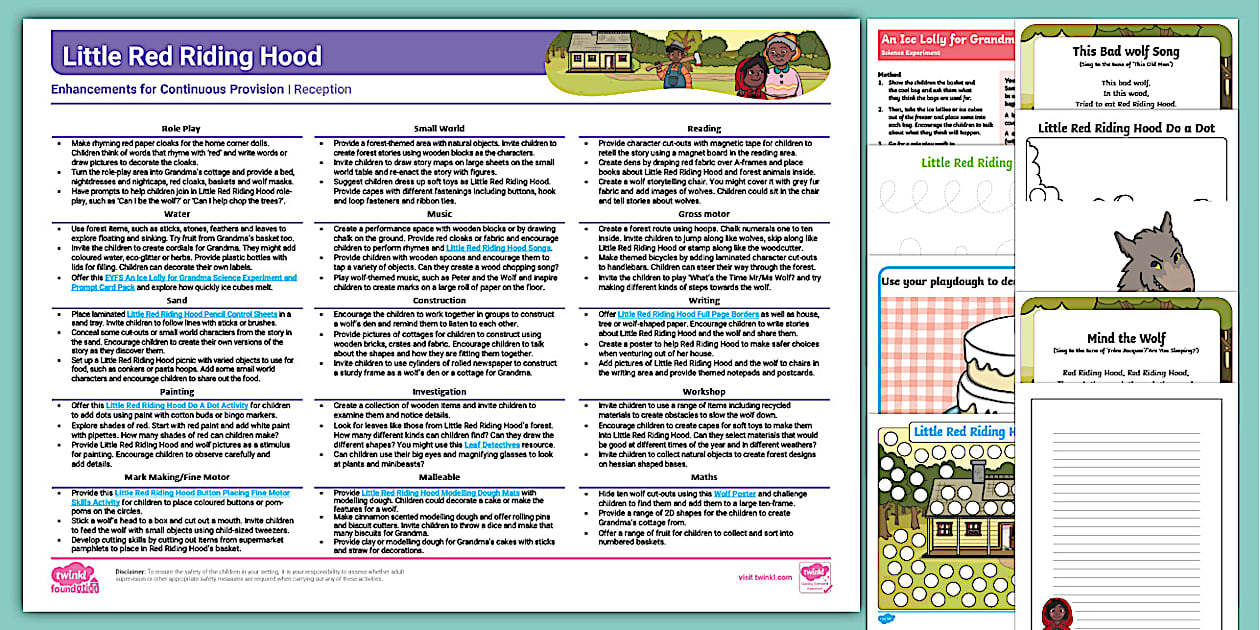 EYFS Little Red Riding Hood Continuous Provision Planning