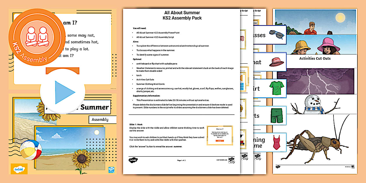 KS2 All About Summer Assembly Pack | Seasons | Twinkl