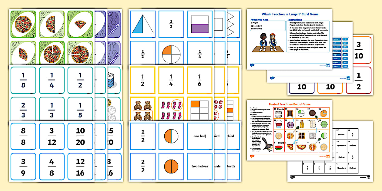 Phase 1 Fraction Warm-Up Games Pack: Curriculum-aligned