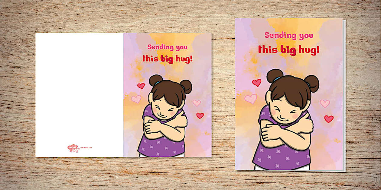 Sending You This Big Hug Card (teacher made) - Twinkl