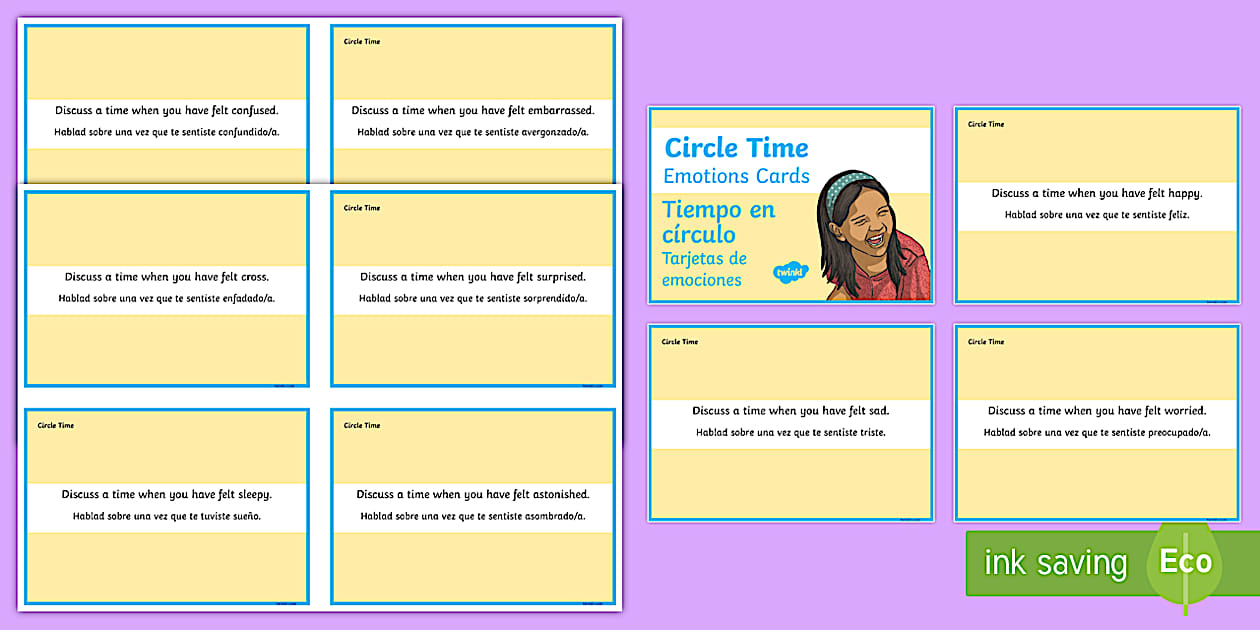 Mindful Me: Circle Time Emotion Cards English/Spanish