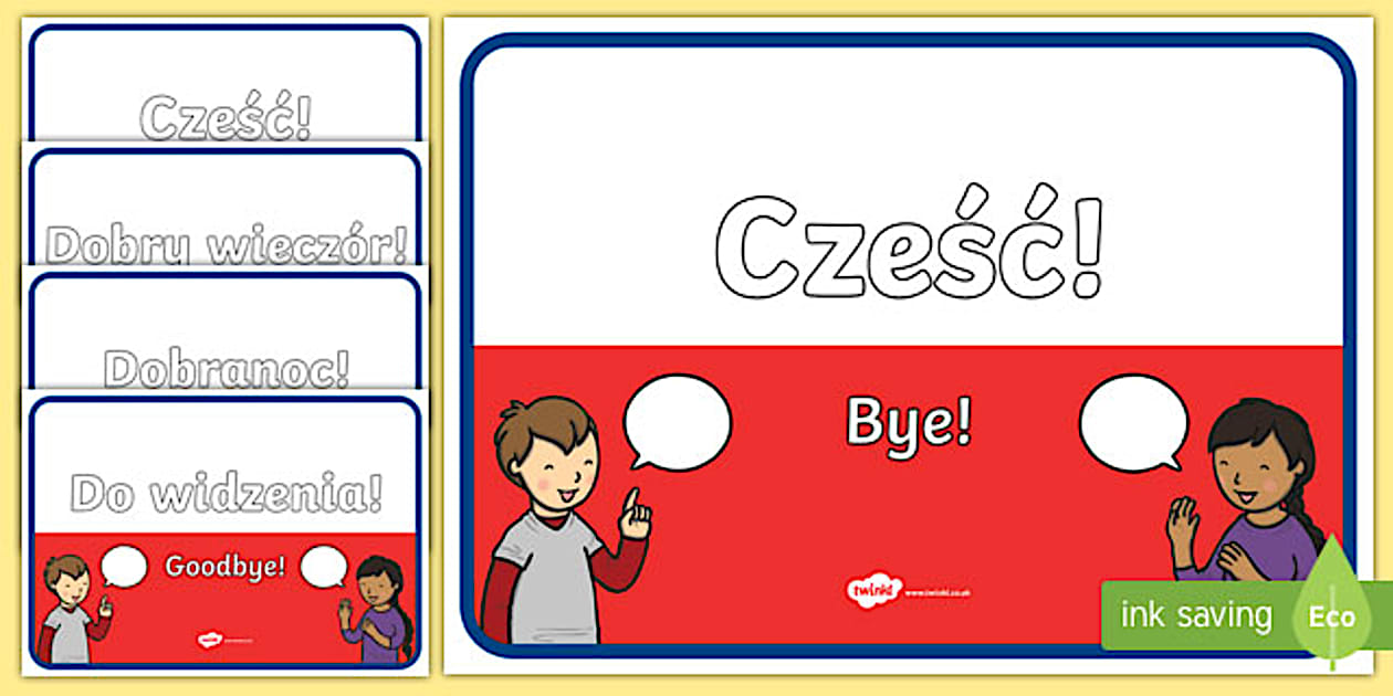 Polish Greetings A4 Display Poster (teacher made) - Twinkl
