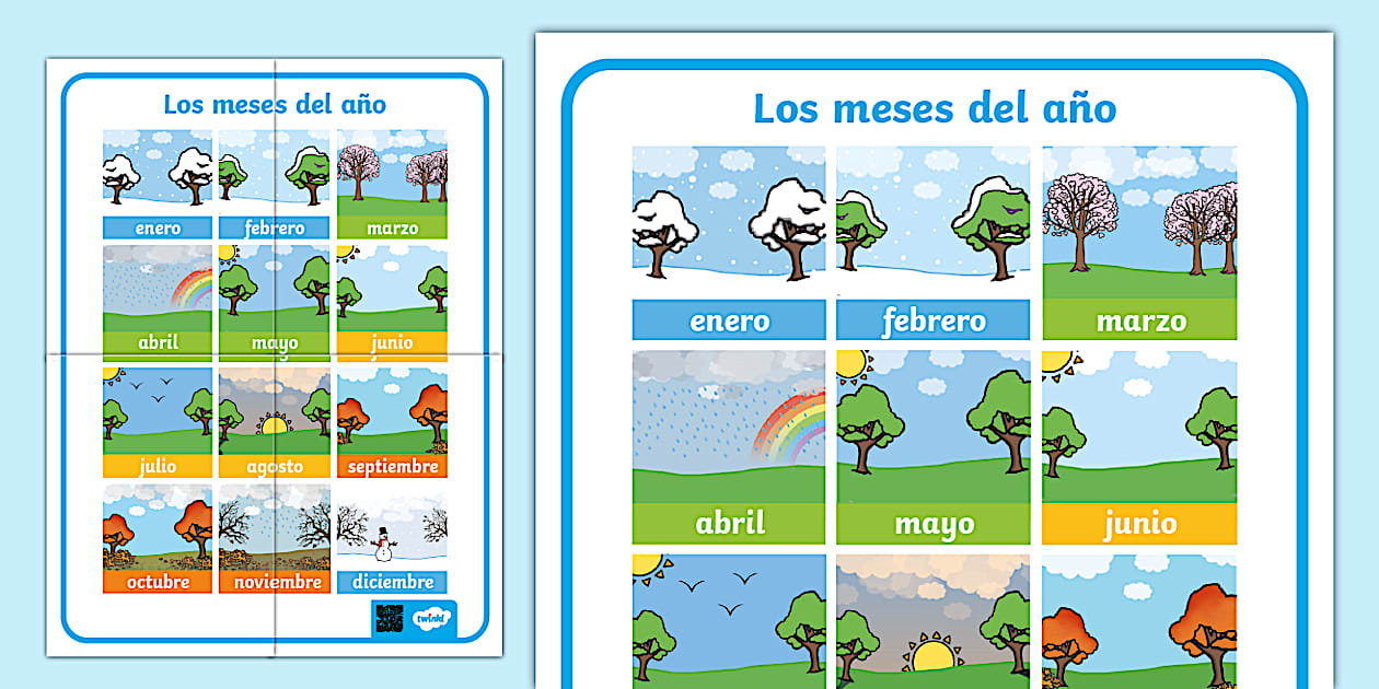 Cartel: Los meses del año (teacher made) - Twinkl