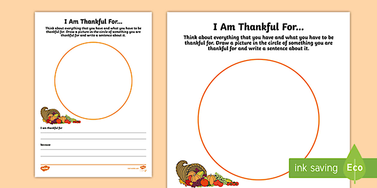 I Am Thankful For...Activity (teacher made) - Twinkl