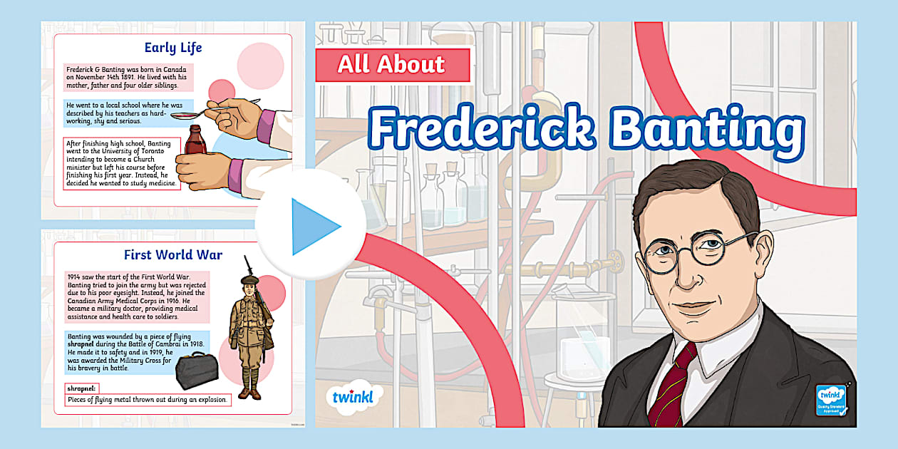Frederick Banting Information PowerPoint - KS2 - Twinkl