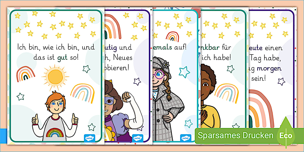 Positive Affirmations-Poster (Bündel) (Lehrer gemacht)