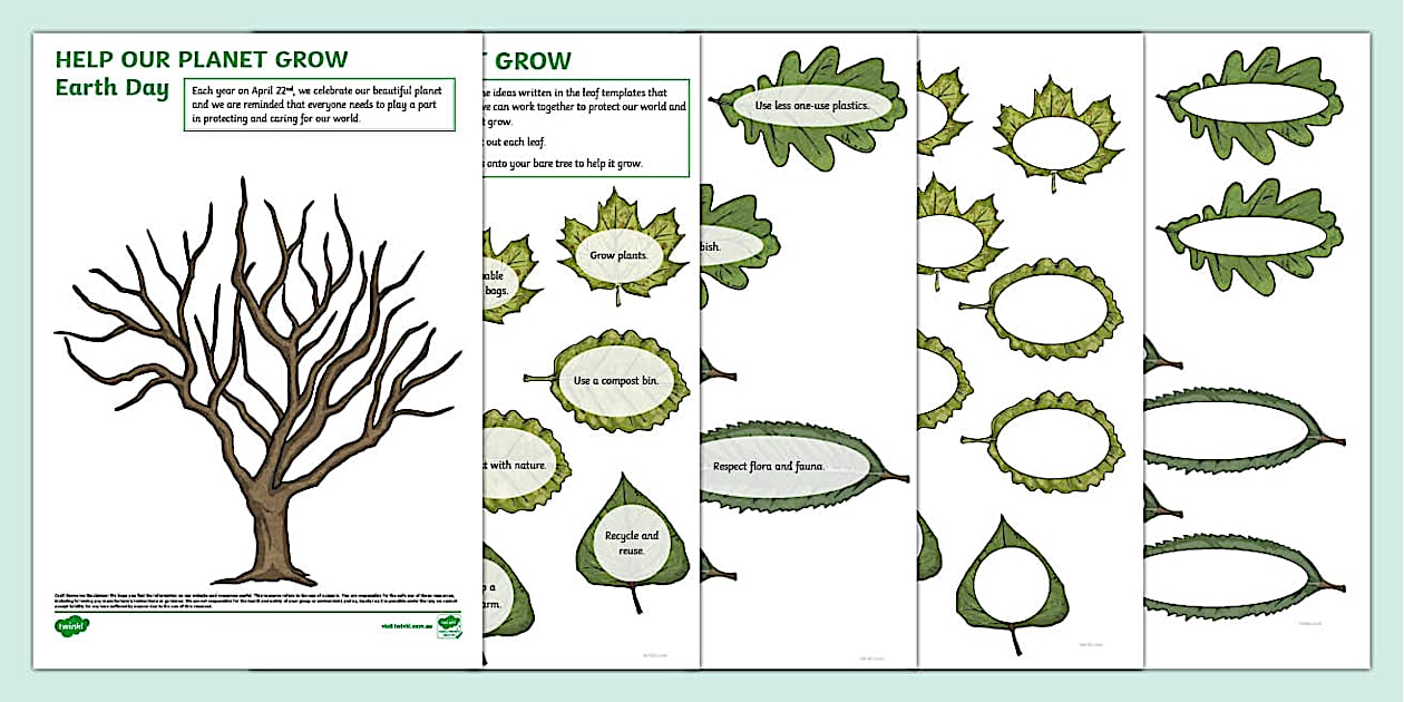 Earth Day Help Our Planet Grow Activity Sheets - Twinkl