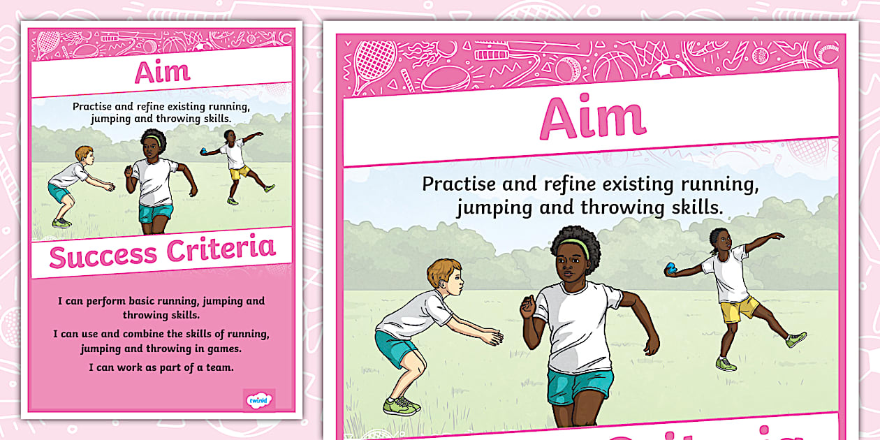 Grade 5 Term 4 Physical Education Athletics Aims Poster