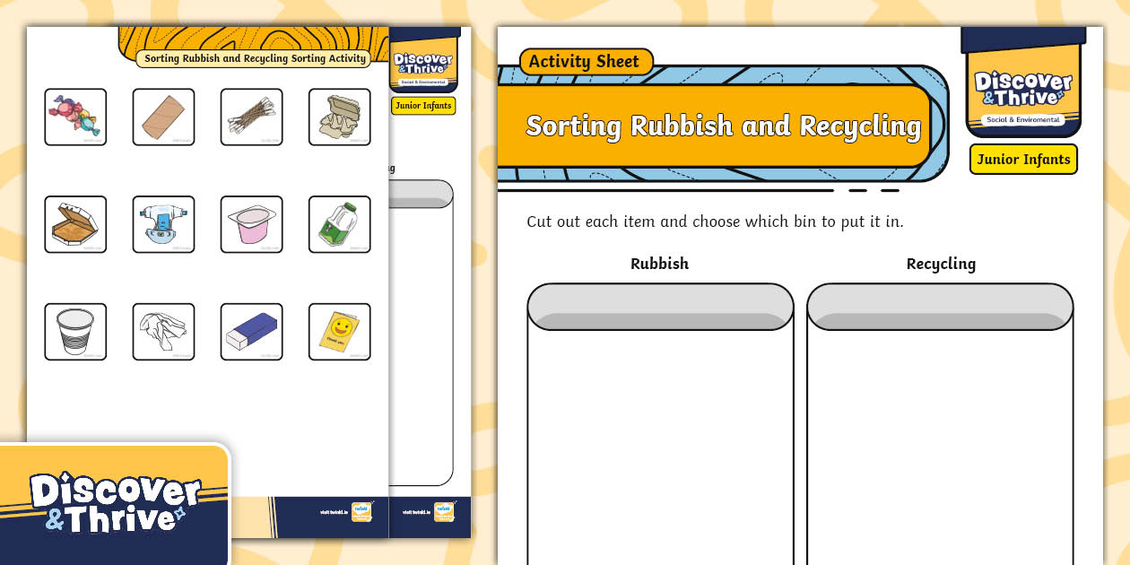 SEE (Environment + Sustainable Living) Litter in my Area Sorting Activity