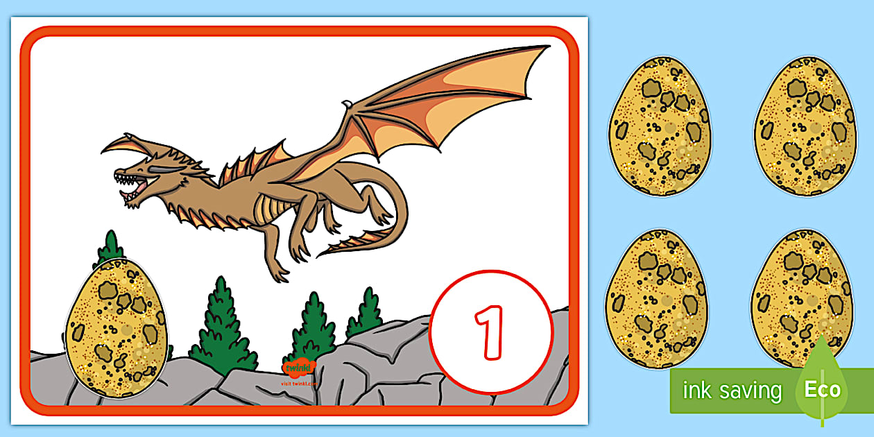 Counting Dragons' Eggs Game - Primary Maths Resources