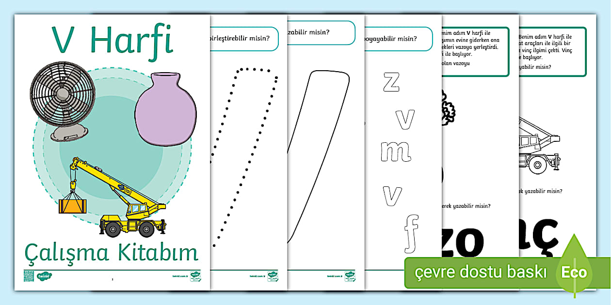 V Harfi Çalışma Kitabım (Teacher-Made) - Twinkl