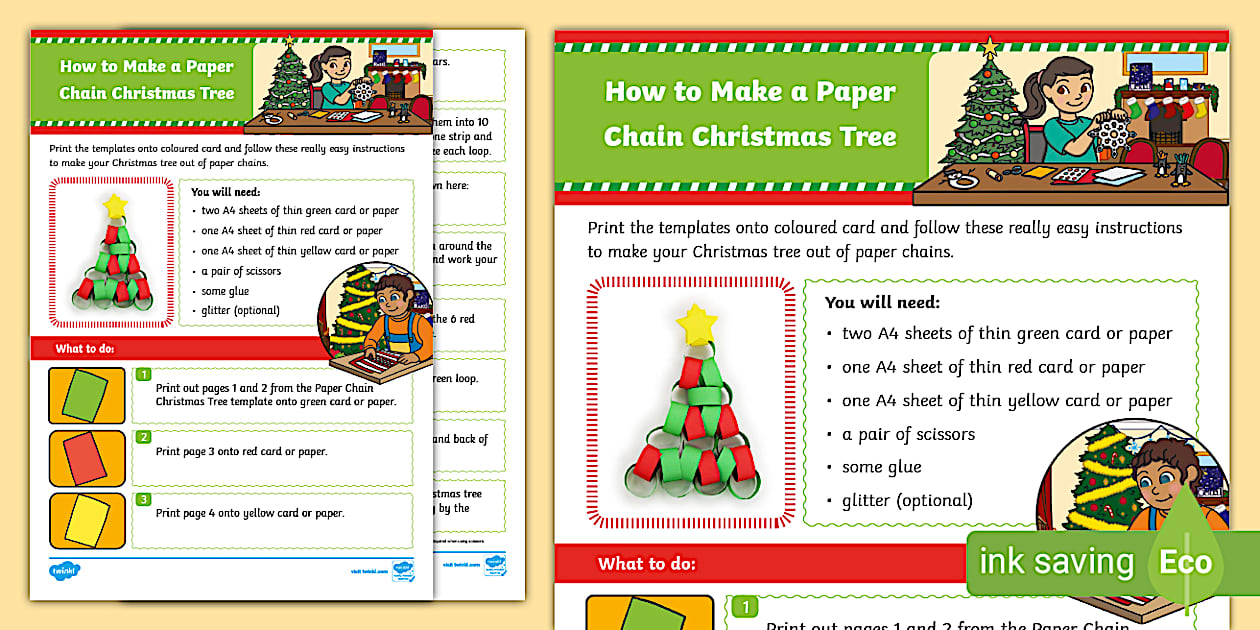 Paper Chain Christmas Tree Activity | Primary Resources