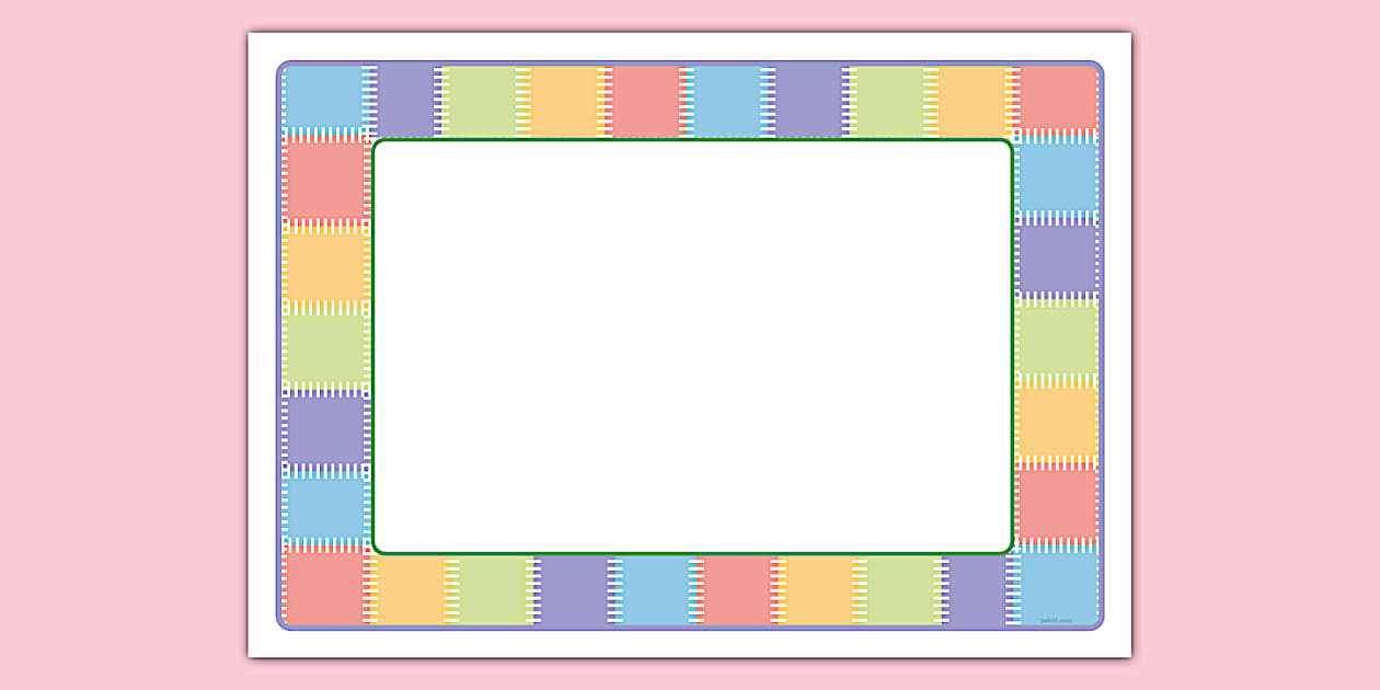 Muted Colour Patchwork Themed Editable Poster (teacher made)