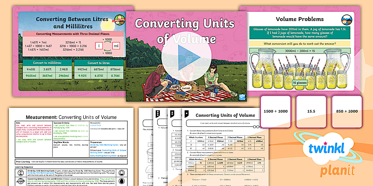 Year 6 Convert between Standard Units PlanIt Maths Lesson 3