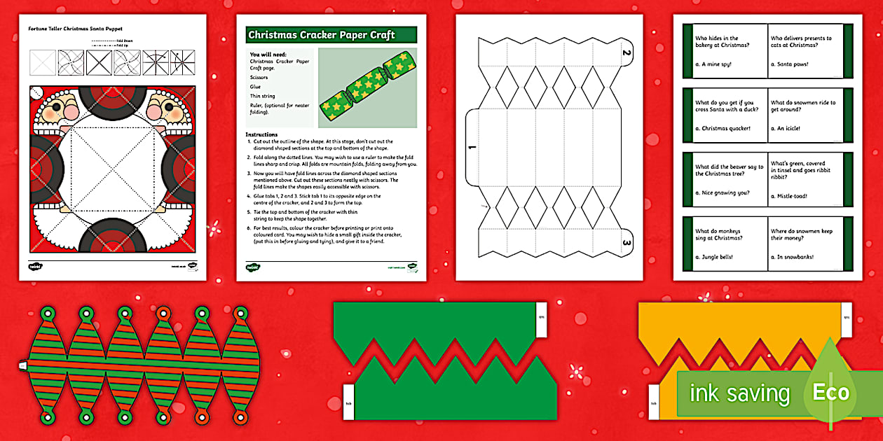Make Your Own Christmas Crackers Activity Pack - Twinkl
