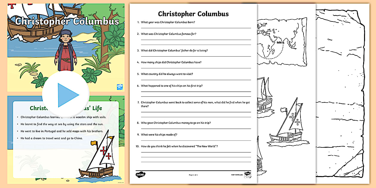 Christopher Columbus Lesson Pack (teacher made) - Twinkl