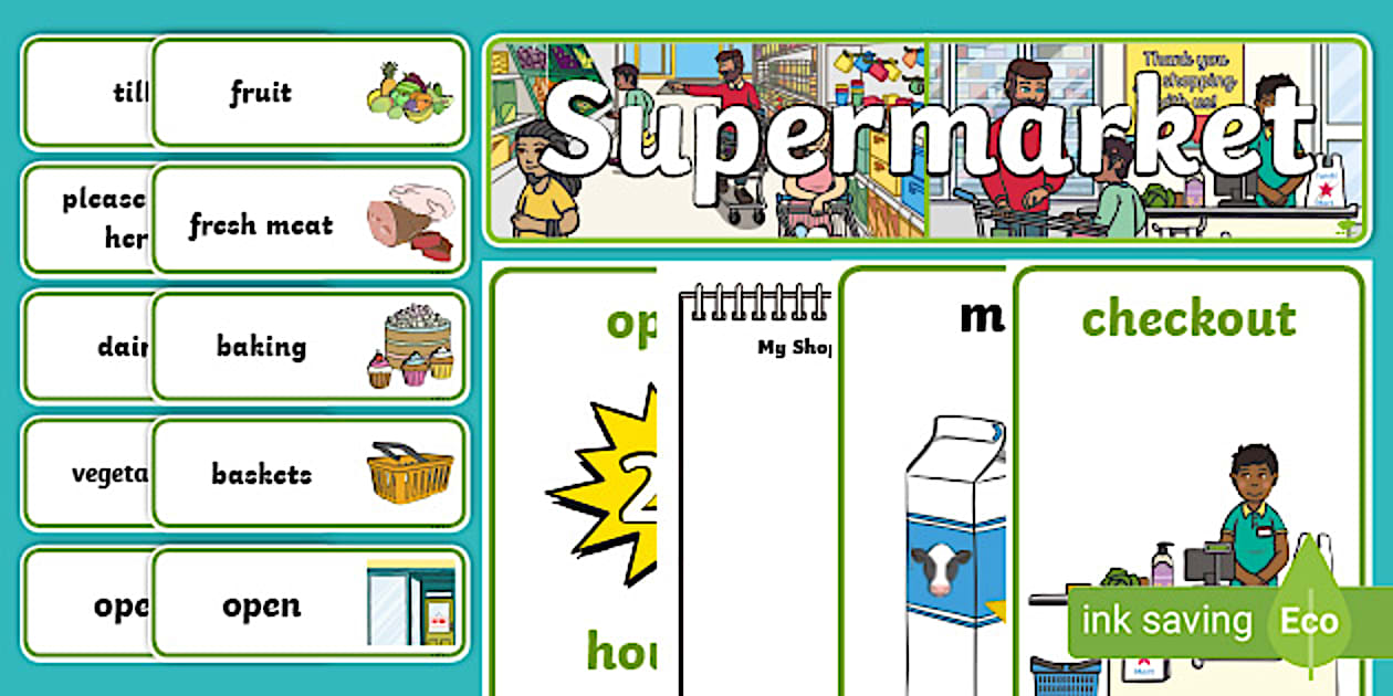 Supermarket Shopping Role-Play for ESL Students - Twinkl