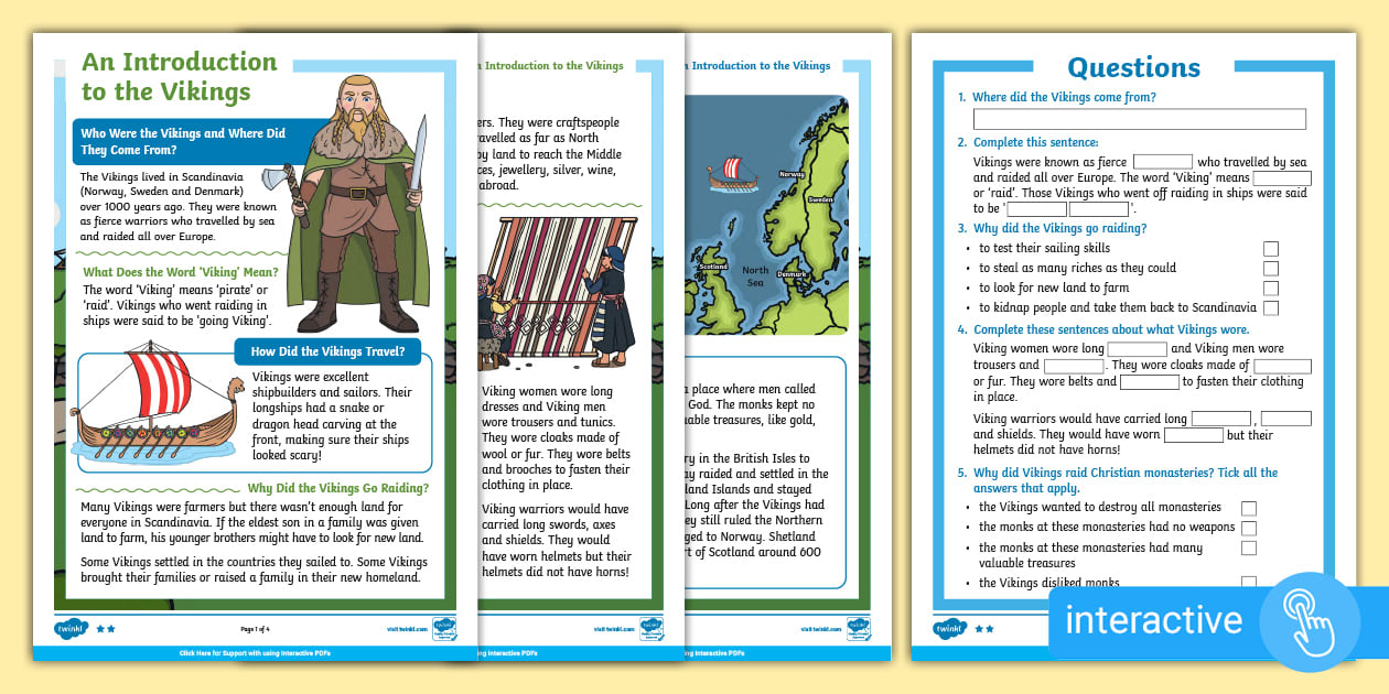 Interactive: An Introduction to the Vikings Comprehension