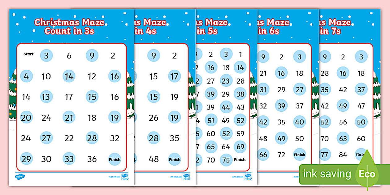 Christmas Maths Activity - Christmas Maze Pack