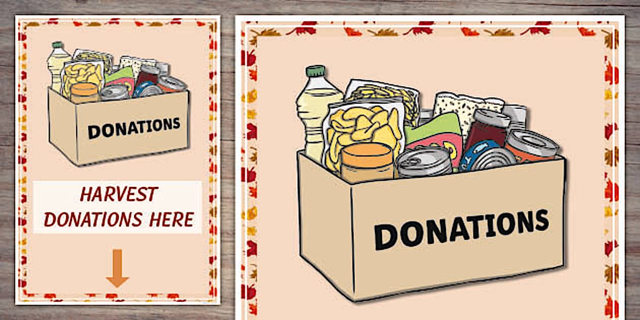 Harvest Festival Donation Poster | Twinkl Party