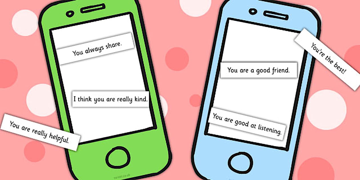 Editable Texting Compliments Activity (teacher made)