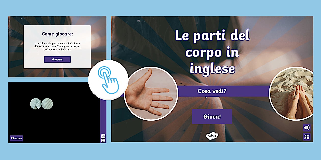 Gioco interattivo parti del corpo in inglese (teacher made)