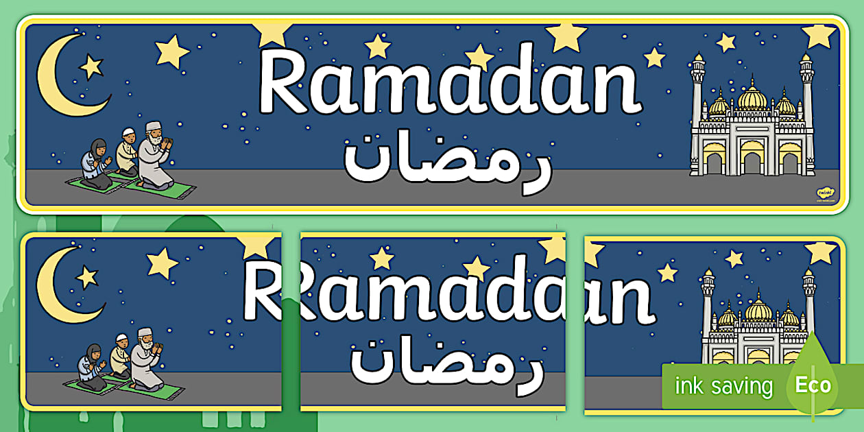 Ramadan Display Banner Arabic/English (Teacher-Made)